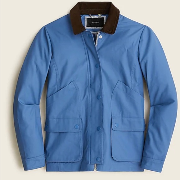 J. Crew | Jackets & Coats | J Crew Barn Jacket Delphinium Blue | Poshmark